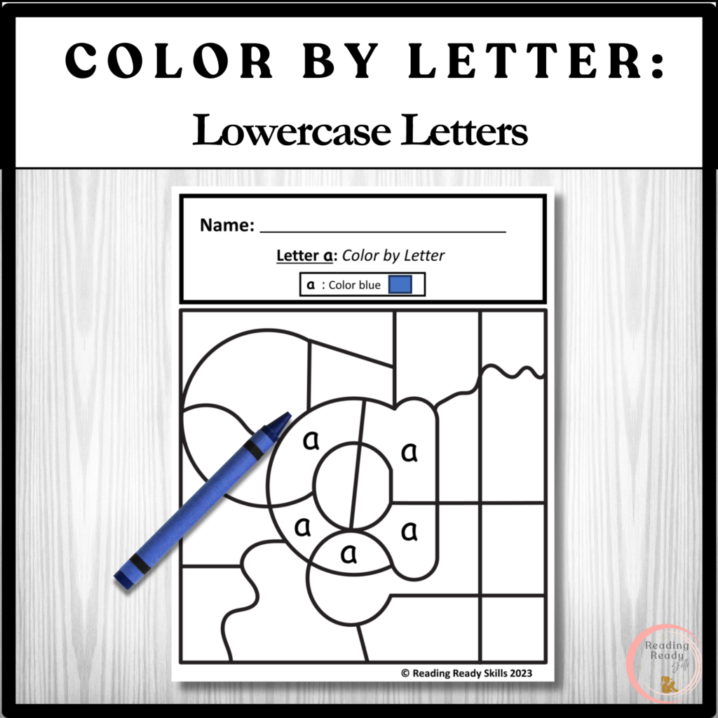 Color by Letter: Lowercase Letters of the Alphabet - Reading Ready Skills